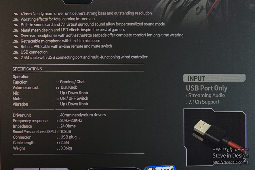 브리츠 7.1 멀티채널 게이밍 헤드셋 KG40 승리를 위한 강력한 게이밍 기어 Britz