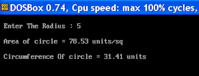 C Program To Calculate Area And Circumference Of Circle