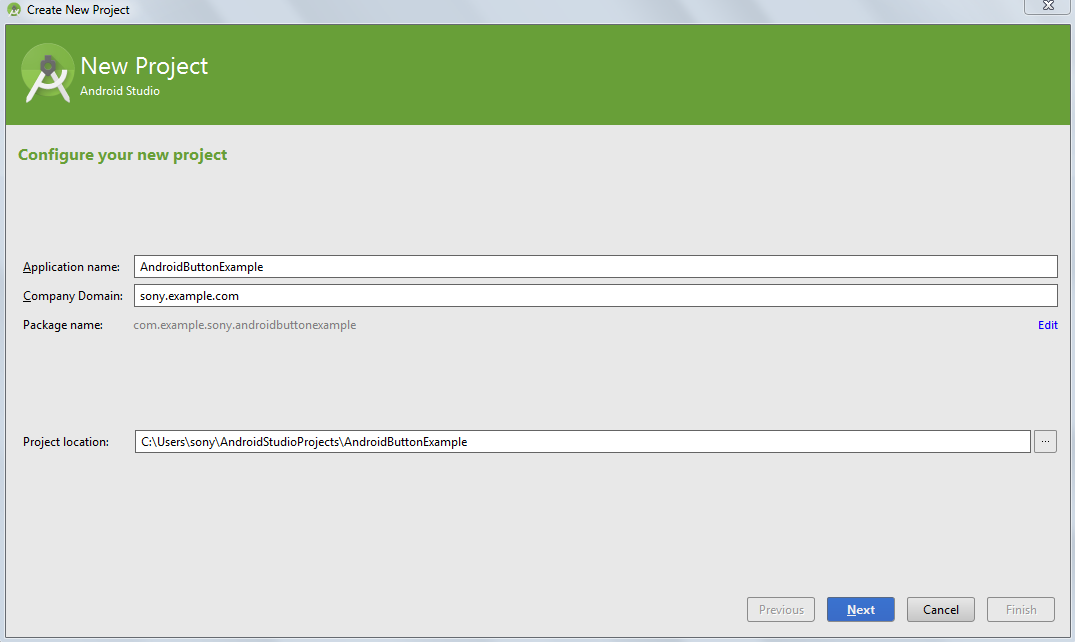 Button Example Android Studio | JavaInHouse