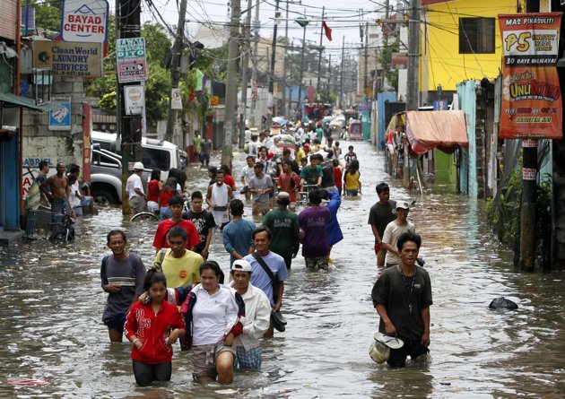 Storm surge leads to floods. (Typhoon GENER ~ International name ...