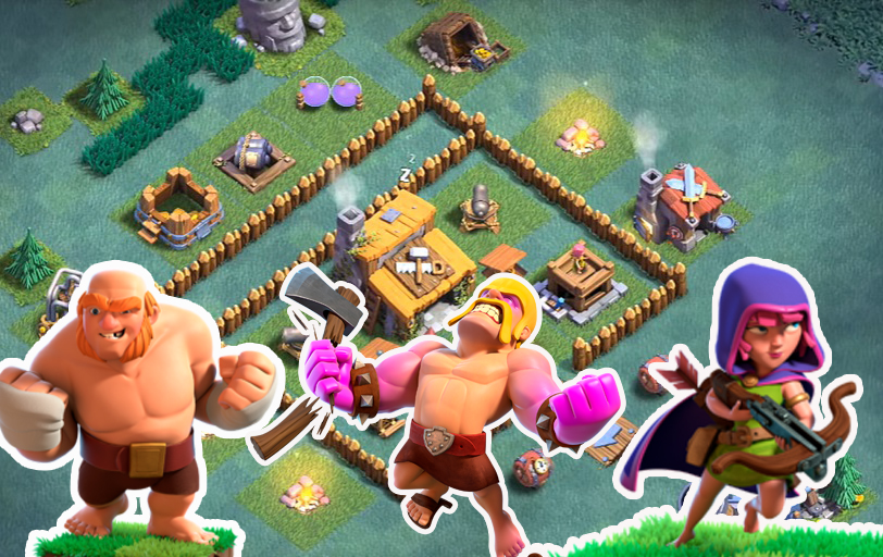 Won Builder hall 3 bases with Giant, archer and barbarian - Clash On