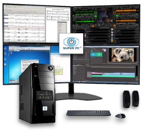 Multi-Monitor Tips and Tricks: SUPER PC | Quad Display PC and 4 LED ...