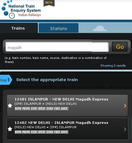Google Info Tips: Train Running Status – Running Trains Information