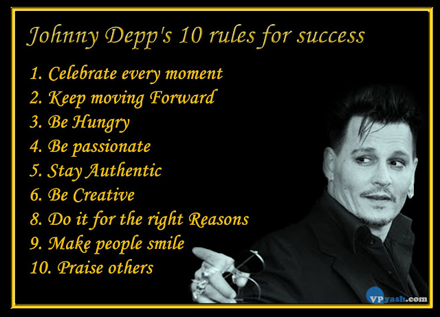 Johnny Depp's 10 rules for success - Inspiring