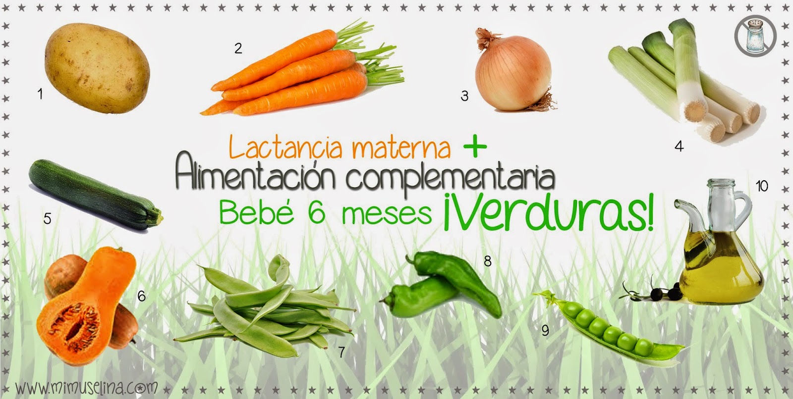 Alimentación complementaria del bebé 6 meses ¡VERDURAS! by @mimuselina ...