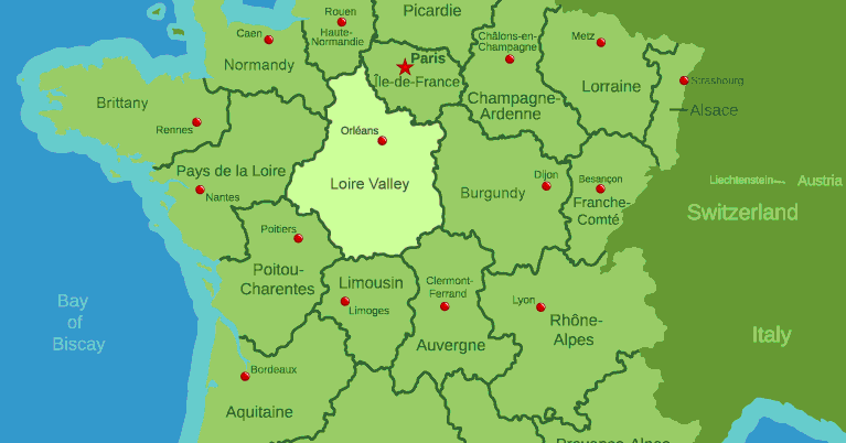 Map Of Loire Valley France
