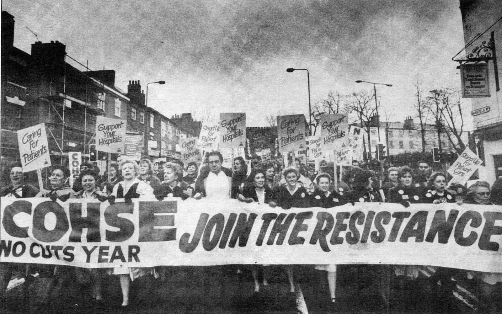 COHSE: COHSE - Join The Resistance March - Nottingham 4th February 1988