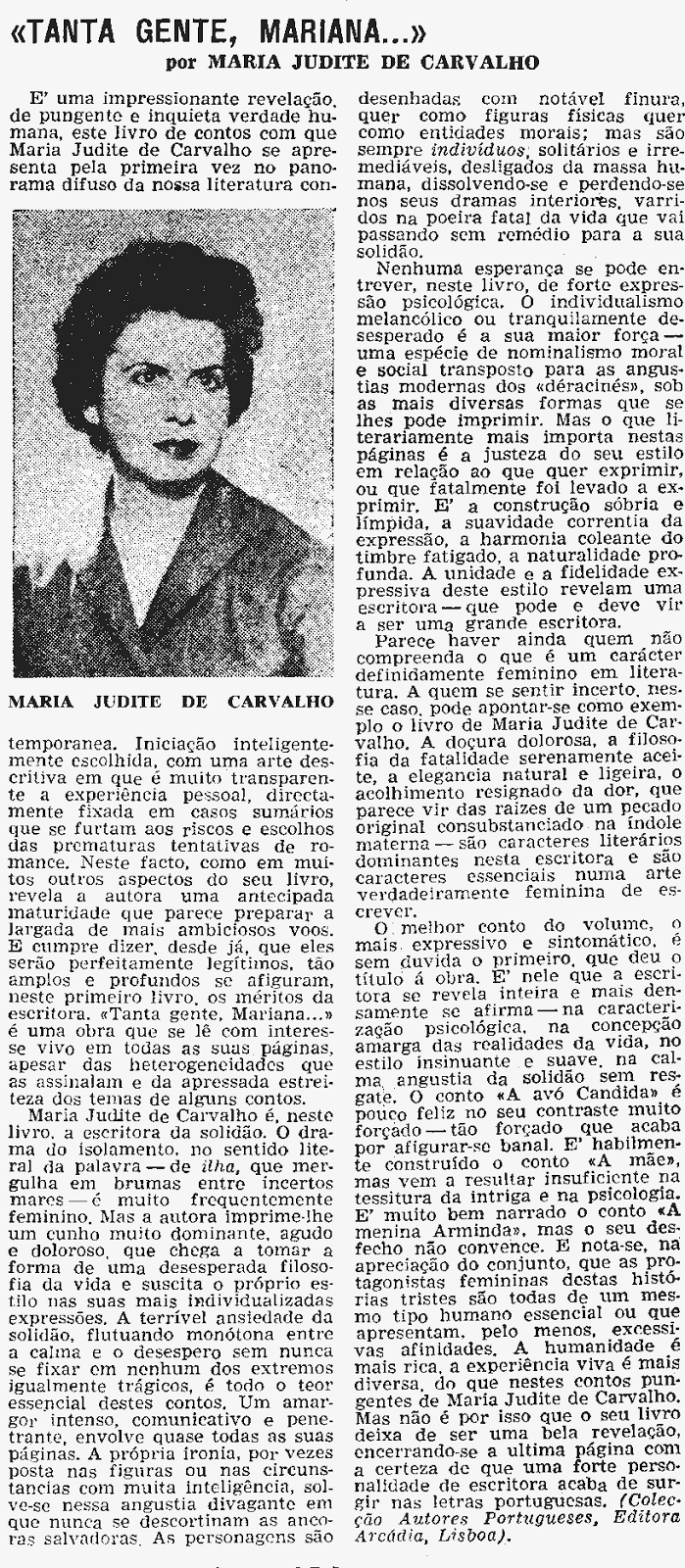 FABULÁSTICAS,: MARIA JUDITE DE CARVALHO