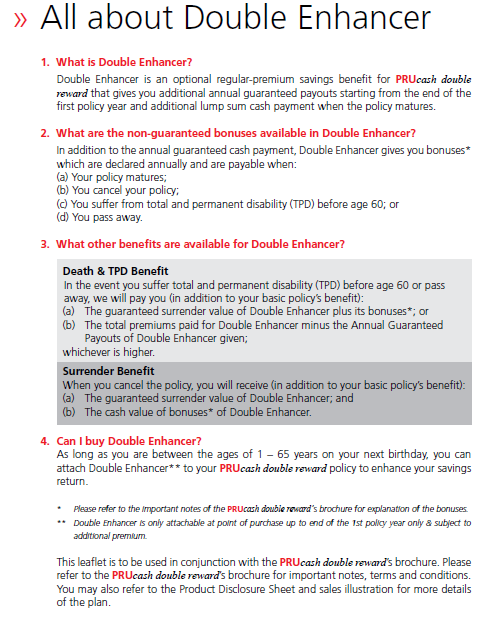 JhenLong@Prudential: PRUcash Double Reward
