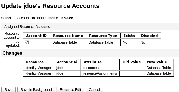 Oracle Stack: How to Setup Database Table Resource in SIM