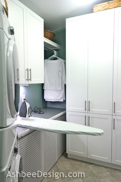 Ashbee Design: Laundry Room Reveal • The Ironing Board Solution