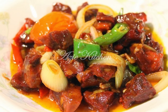 Lidah Lembu Masak Merah - Azie Kitchen