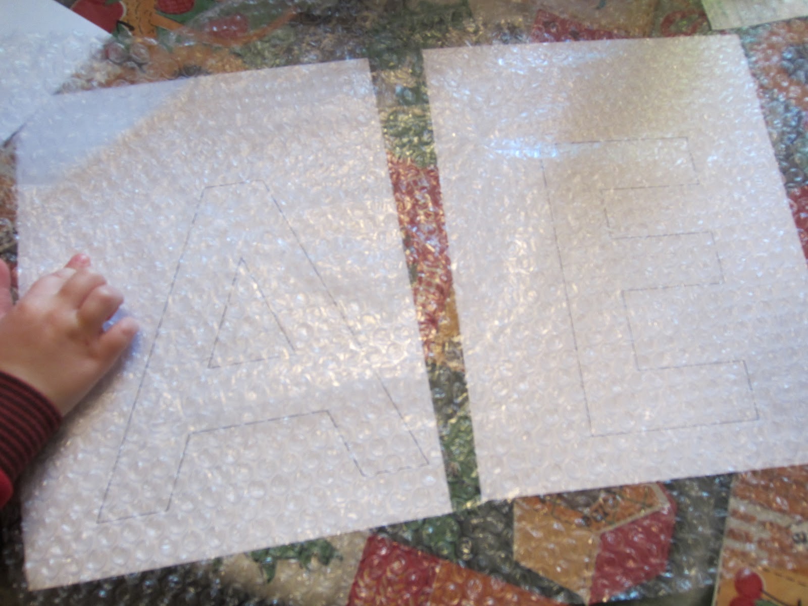 Stuff We Do: Bubble Wrap Letters