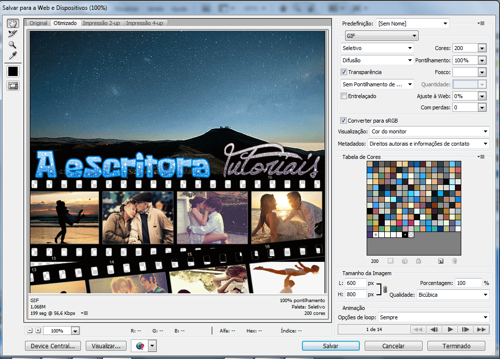 Tutorial Banner com gif - A Escritora Sonhadora