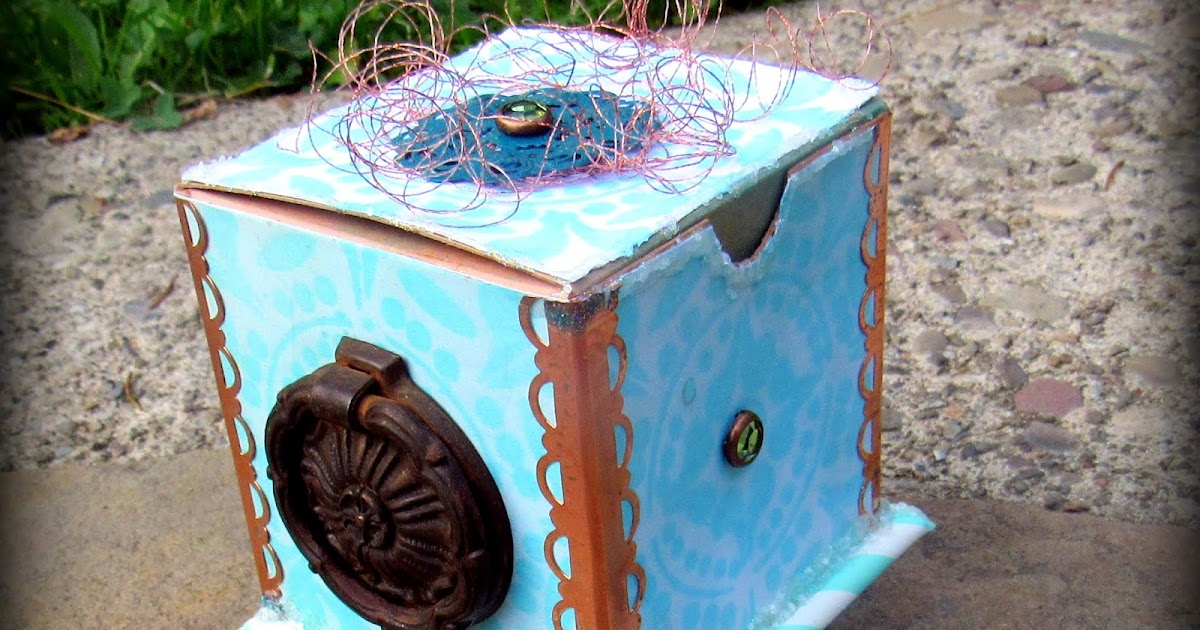 Mitralee: Green Wire Nut Box for the Plain Box Society with StencilGirl ...