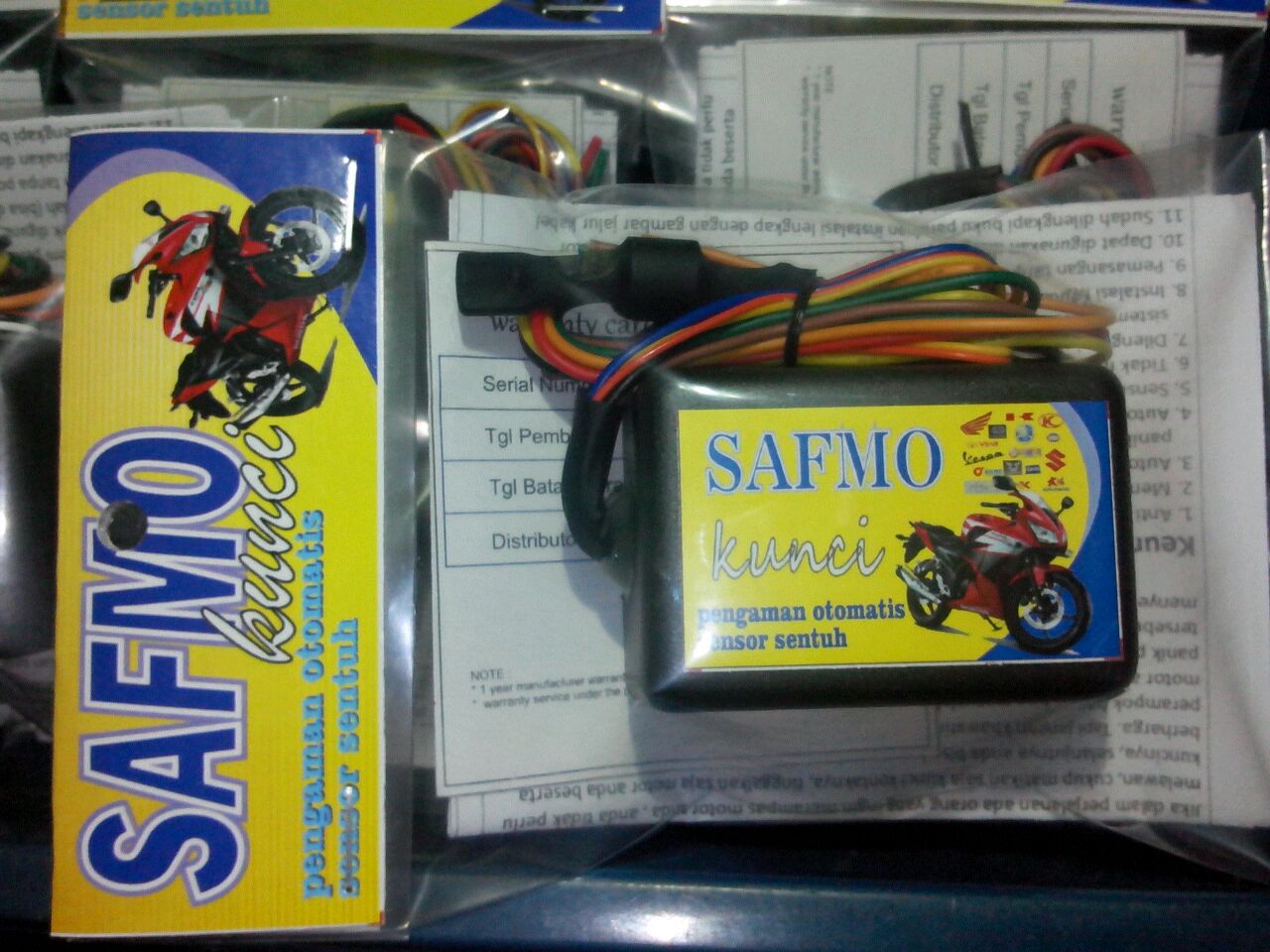 alarm motor remot android BEPRO, sensor sentuh, Smart key, flasher ...