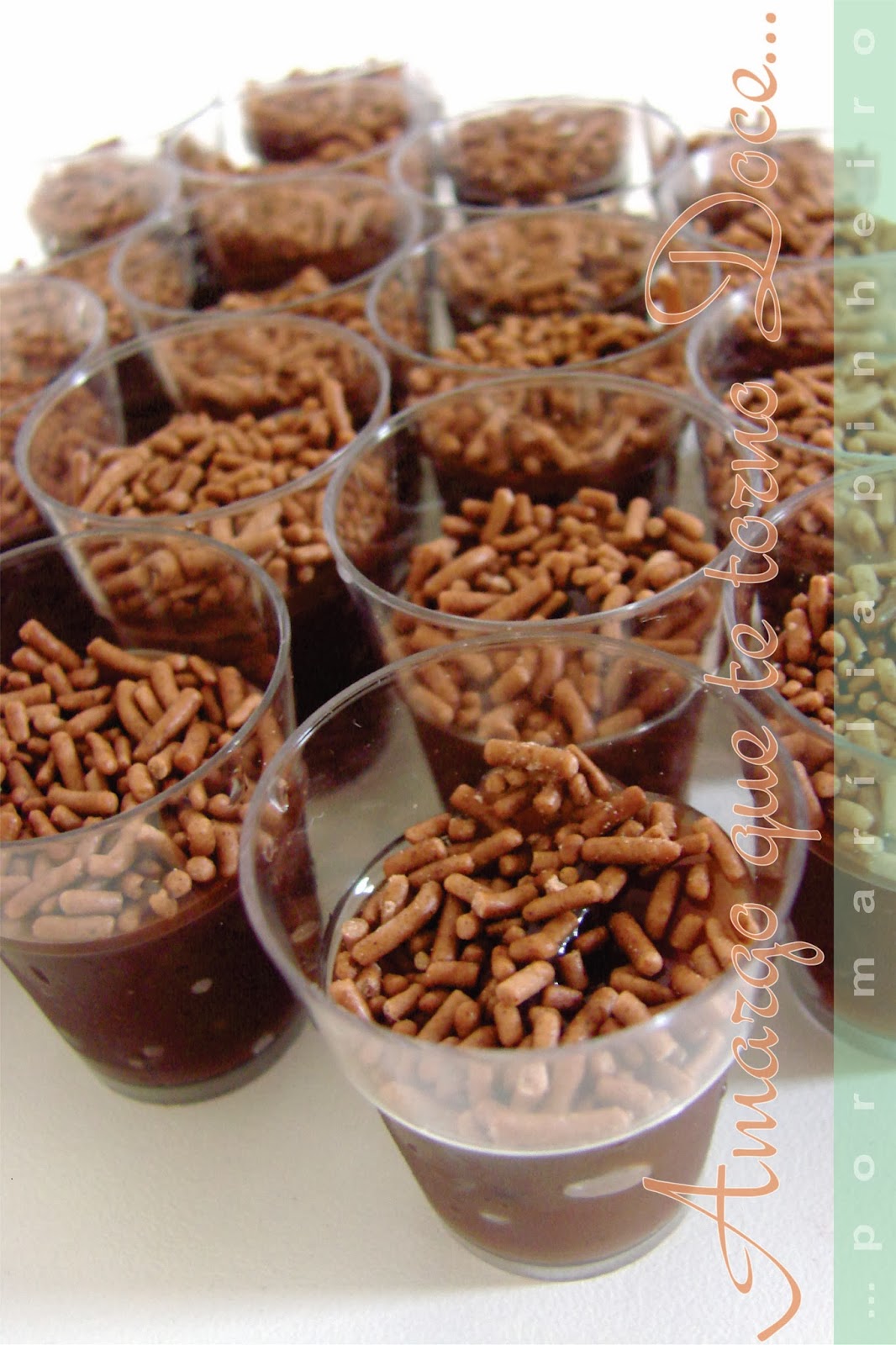 Amargo que te torno Doce: Brigadeiro de Enrolar e Brigadeiro de Copo