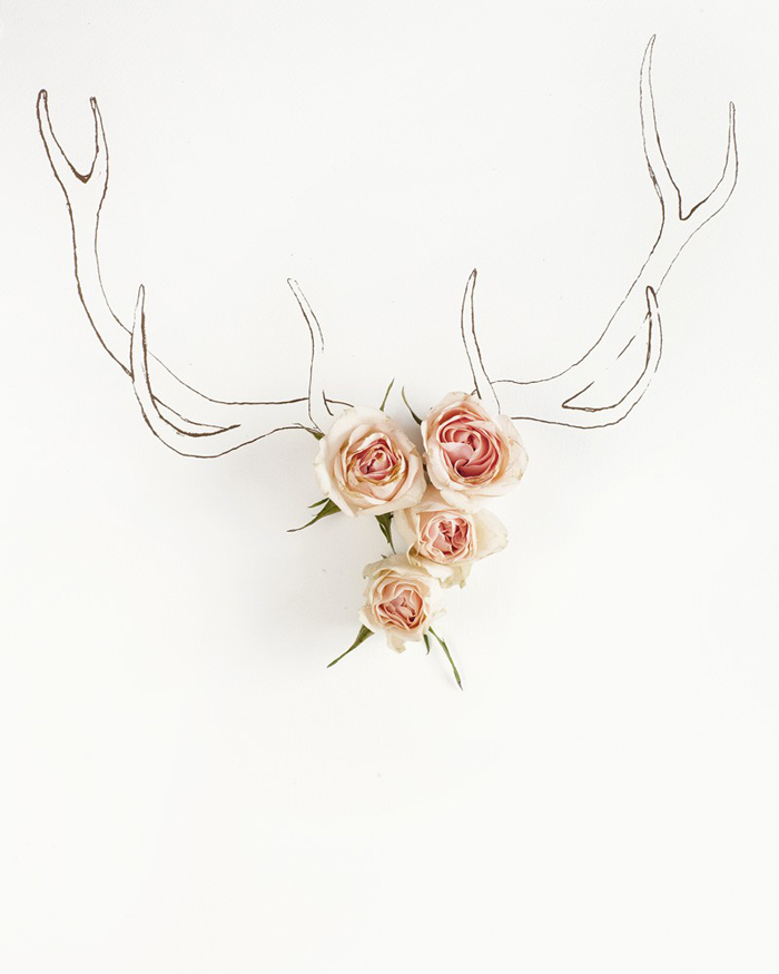 pastel blonde: flower antlers