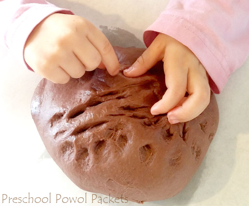 Edible Chocolate Play Dough | Preschool Powol Packets