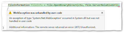Clever Techies: file.openbinarydirect throws exception sharepoint 2013 ...