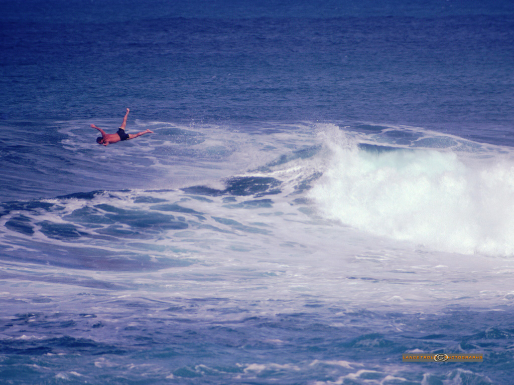 LANCE TROUT PHOTOGRAPHS: Fly - Out . No leash , Angie Reno @ Sunset ' 75