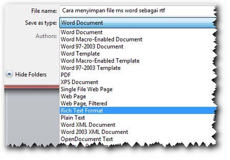 Cara Membuat Dokumen RTF - Artiviancraft
