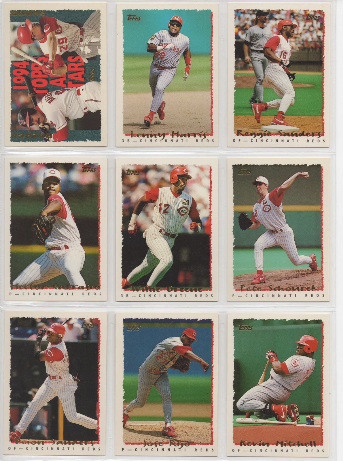 Cincinnati Reds Baseball Card Collector: 1995 Topps Cincinnati Reds ...