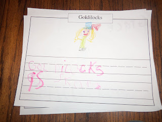 Mrs. Wood's Kindergarten Class: Goldilocks Character Study