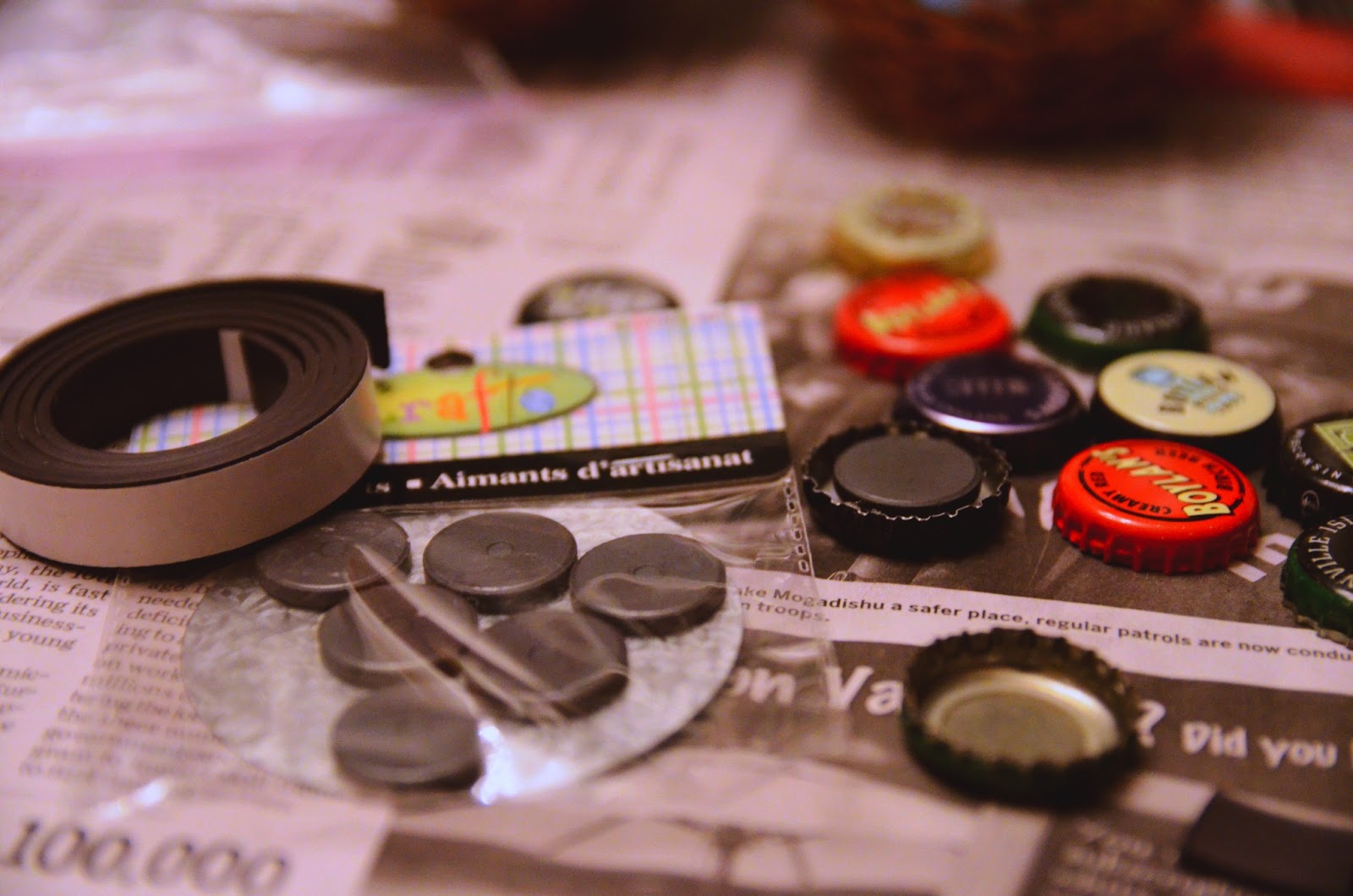 p.s.♡: diy : retro diy bottle cap magnets