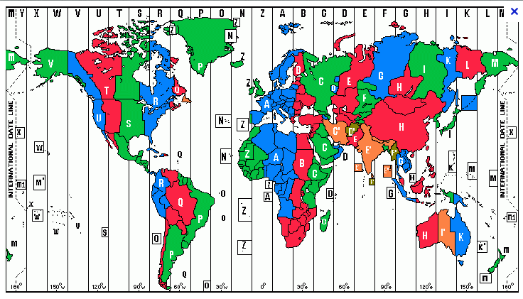 Costa Rica Time Zone Map - Map