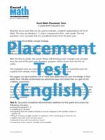 Excel Math: Excel Math Assessments