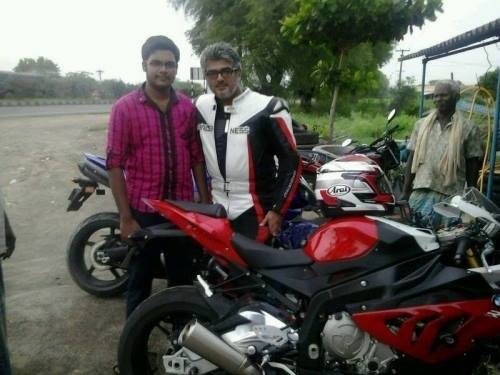 Tamil Actors Unseen Photoshoot Stills: Actor Ajith Bike Riding Stills ...