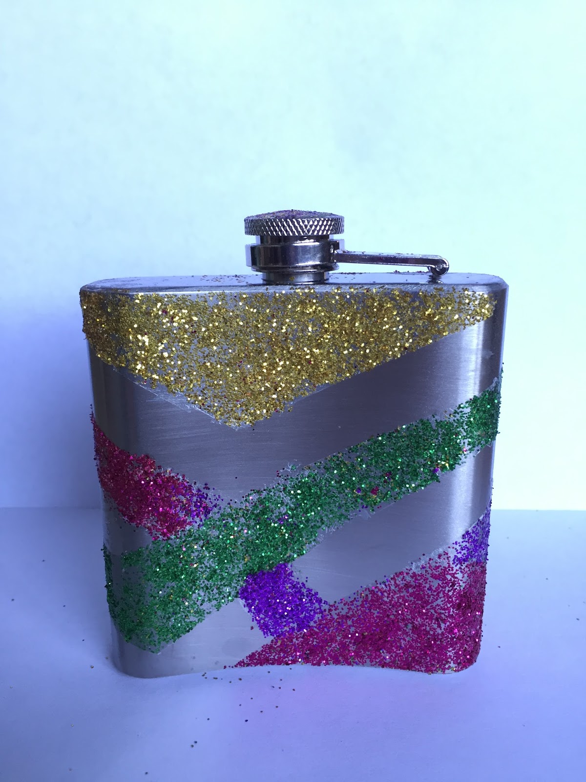 Quirky Bow : DIY Modge Podge Glitter Hip Flask