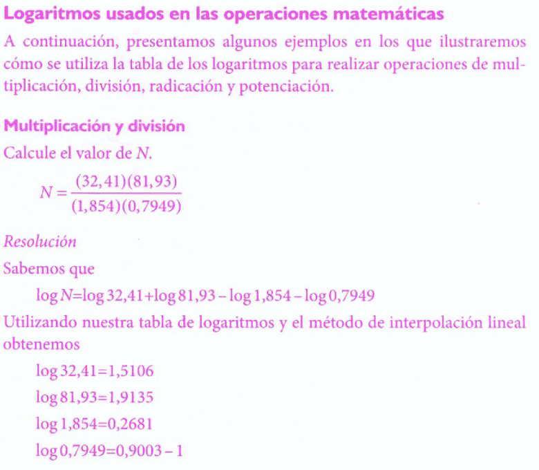 OPERACIONES CON LOGARITMOS DECIMALES EJEMPLOS Y EJERCICIOS RESUELTOS