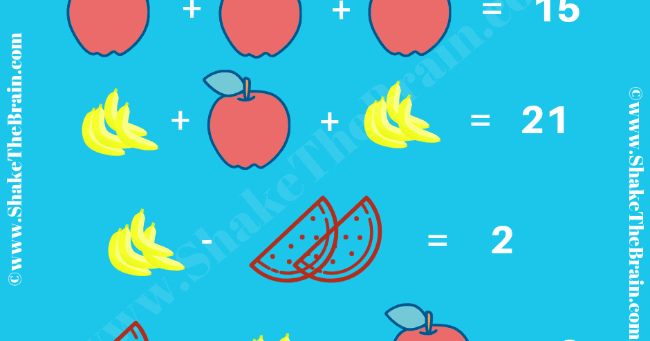 Fruits Math Picture Puzzle