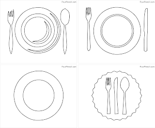 Four Coloring: Free printable Plate coloring pages for kids