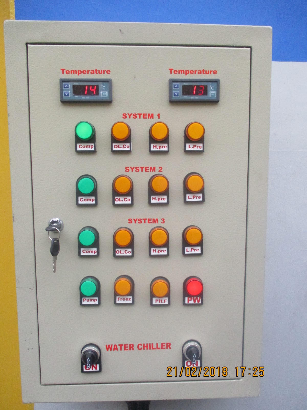 Perakitan Panel Control Water Chiller