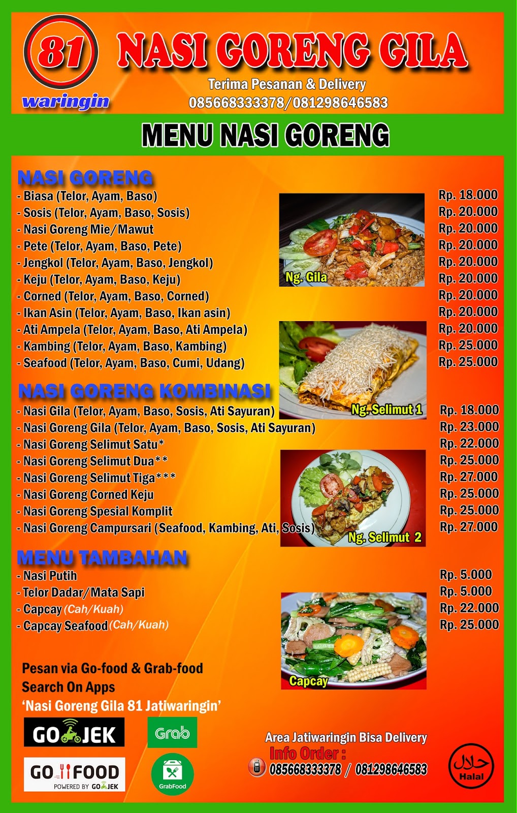 Nasi Goreng Gila 81 Jatiwaringin: Daftar Menu Nasi Goreng Gila 81 ...