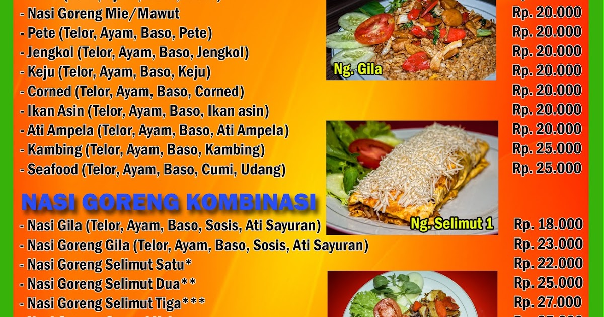 Nasi Goreng Gila 81 Jatiwaringin: Daftar Menu Nasi Goreng Gila 81 ...