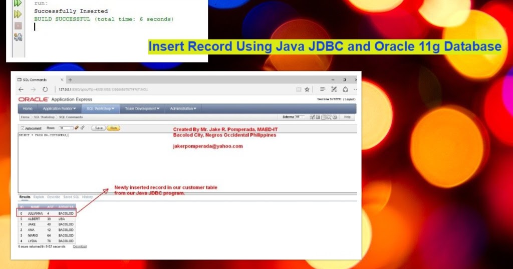 Free Programming Source Codes and Computer Programming Tutorials: Insert Record in Java JDBC and ...
