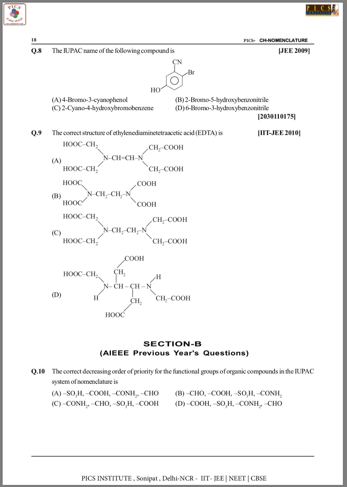 Nomenclature of Organic compounds , Common names & IUPAC names