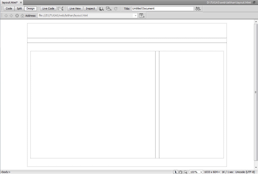 Membuat Tata Letak Website Menggunakan Tabel | Dreamweaver Tutorial