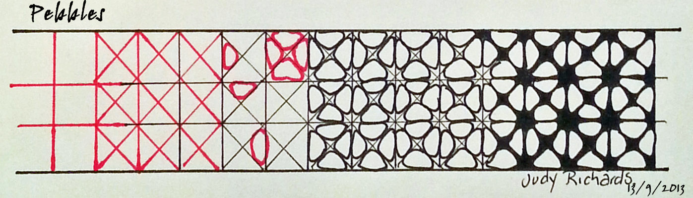 Judy's Zentangle Creations: Pebbles step by step