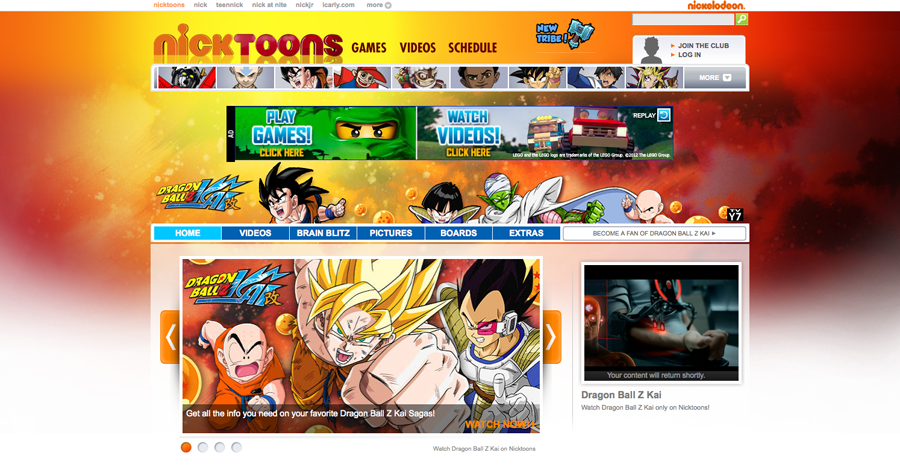 Amanda Makes Things: Design Work: Assorted Show Sites for NIckelodeon