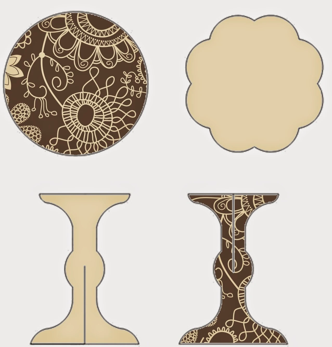 Brown and Beige: Free Printable Mini Cupcake Stand. - Oh My Fiesta! in ...