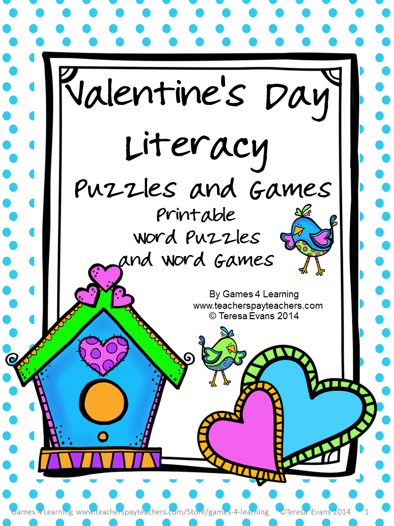 Fun Games 4 Learning: Valentine's Day Literacy Freebies