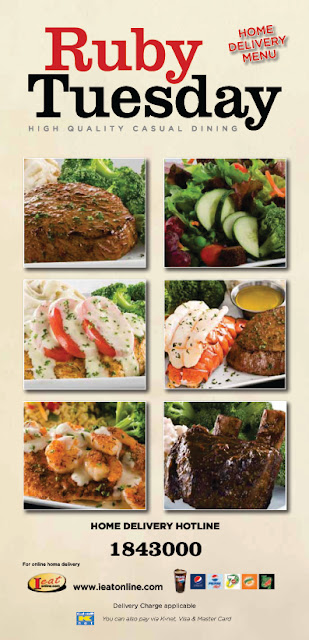 Ruby Tuesday Kuwait - Home Delivery Menu ~ Ruby Tuesday Kuwait