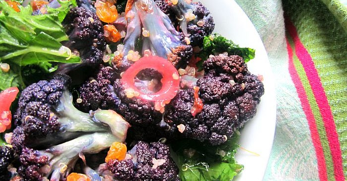 Purple Cauliflower, Kale & Quinoa Salad