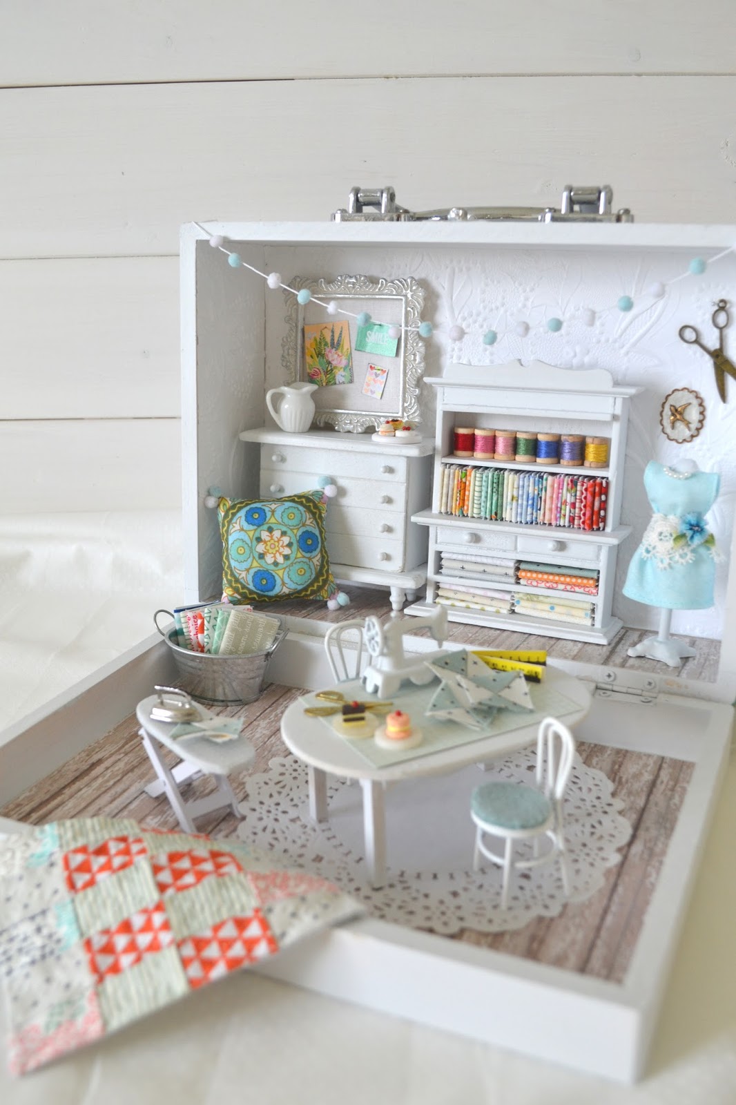 Tea Rose Home: Tiny Tin Sewing Room Behind the Scenes