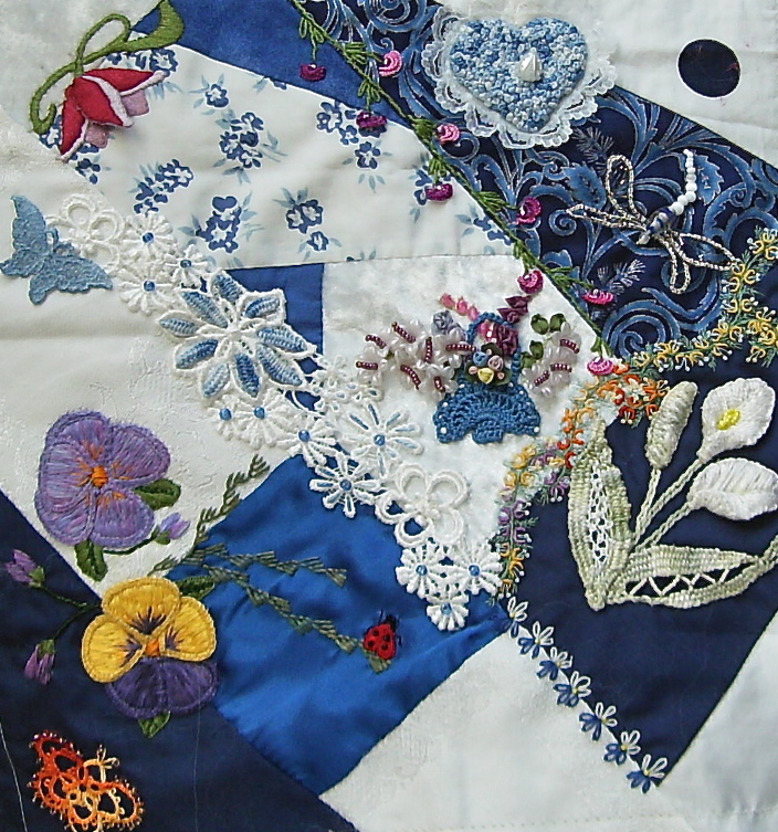 CRAZY QUILTING INTERNATIONAL: Stumpwork Round Robin, 2010